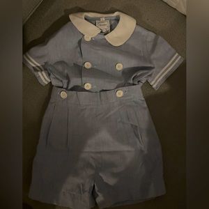 busatex | One Pieces | Vintage Boys Jumper French Blue With White ...